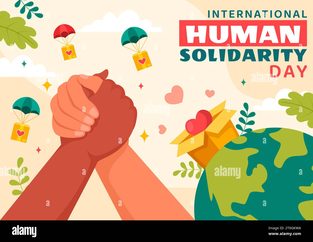 International Human Solidarity Day Vector Illustration on December 20 ...