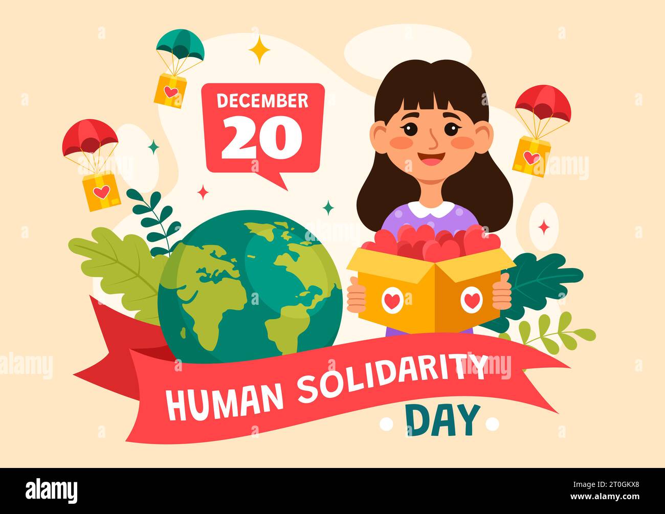 International Human Solidarity Day Vector Illustration on December 20 ...
