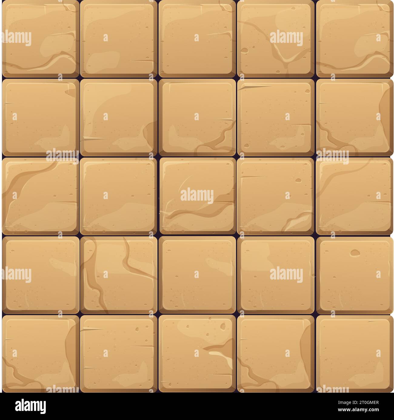 Stone wall from bricks, rock, game background medieval in cartoon style ...