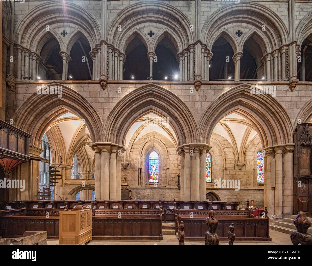 Grade i listed church dedicated to st andrew at hexham hi-res stock ...