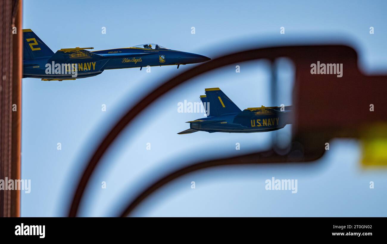 San Francisco, United States. 6th Oct 2023. Two Blue Angels pilots ...