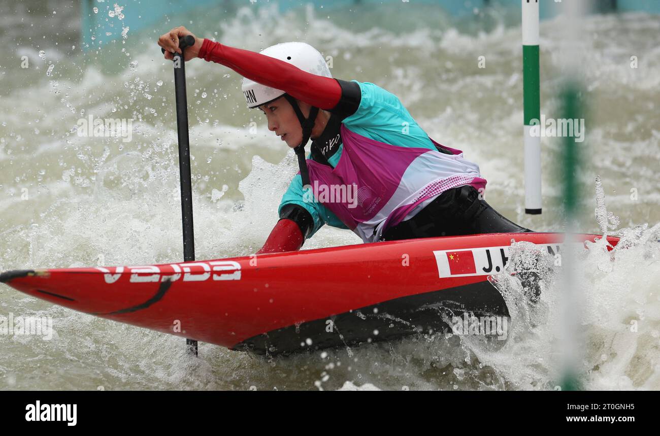 Hangzhou, China's Zhejiang Province. 7th Oct, 2023. Huang Juan of China ...