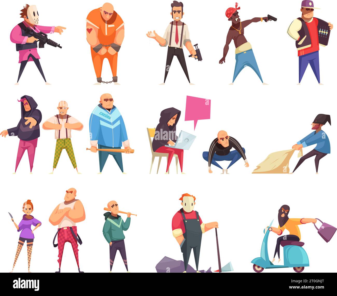 Gang of thieves Stock Vector Images - Alamy