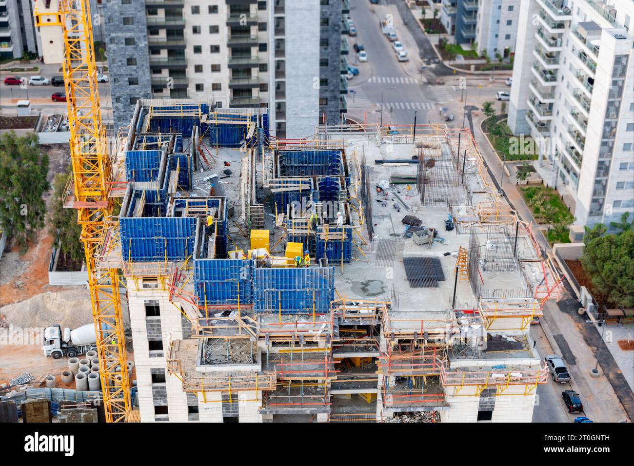 Rishon LeZion, Israel, September 20, 2023.The process of building a ...