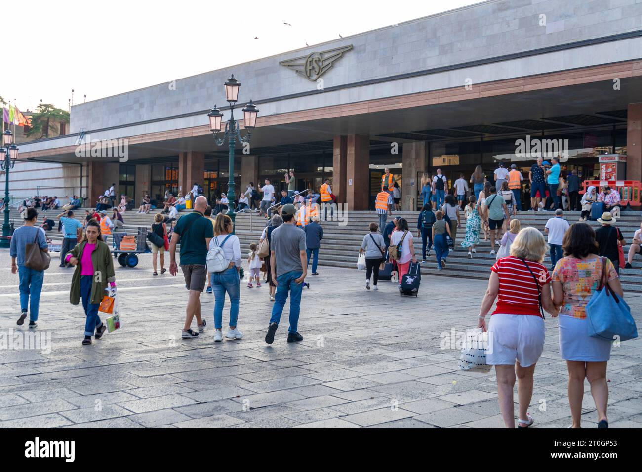 Venice, Italy. 2nd Oct, 2023. Venice Central Station with Ferrovie ...