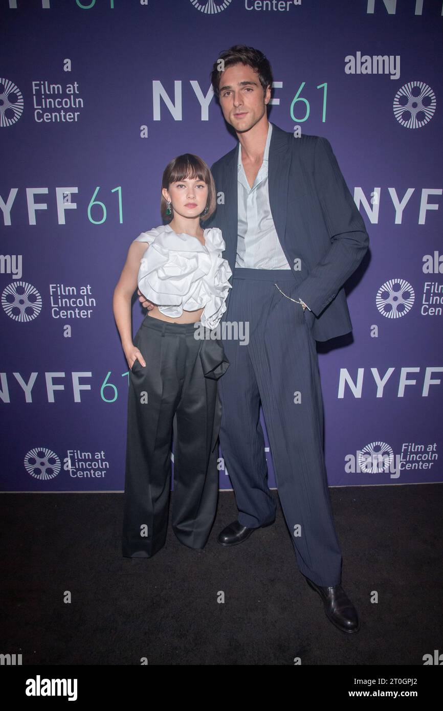 New York, United States. 06th Oct, 2023. Cailee Spaeny and Jacob Elordi ...