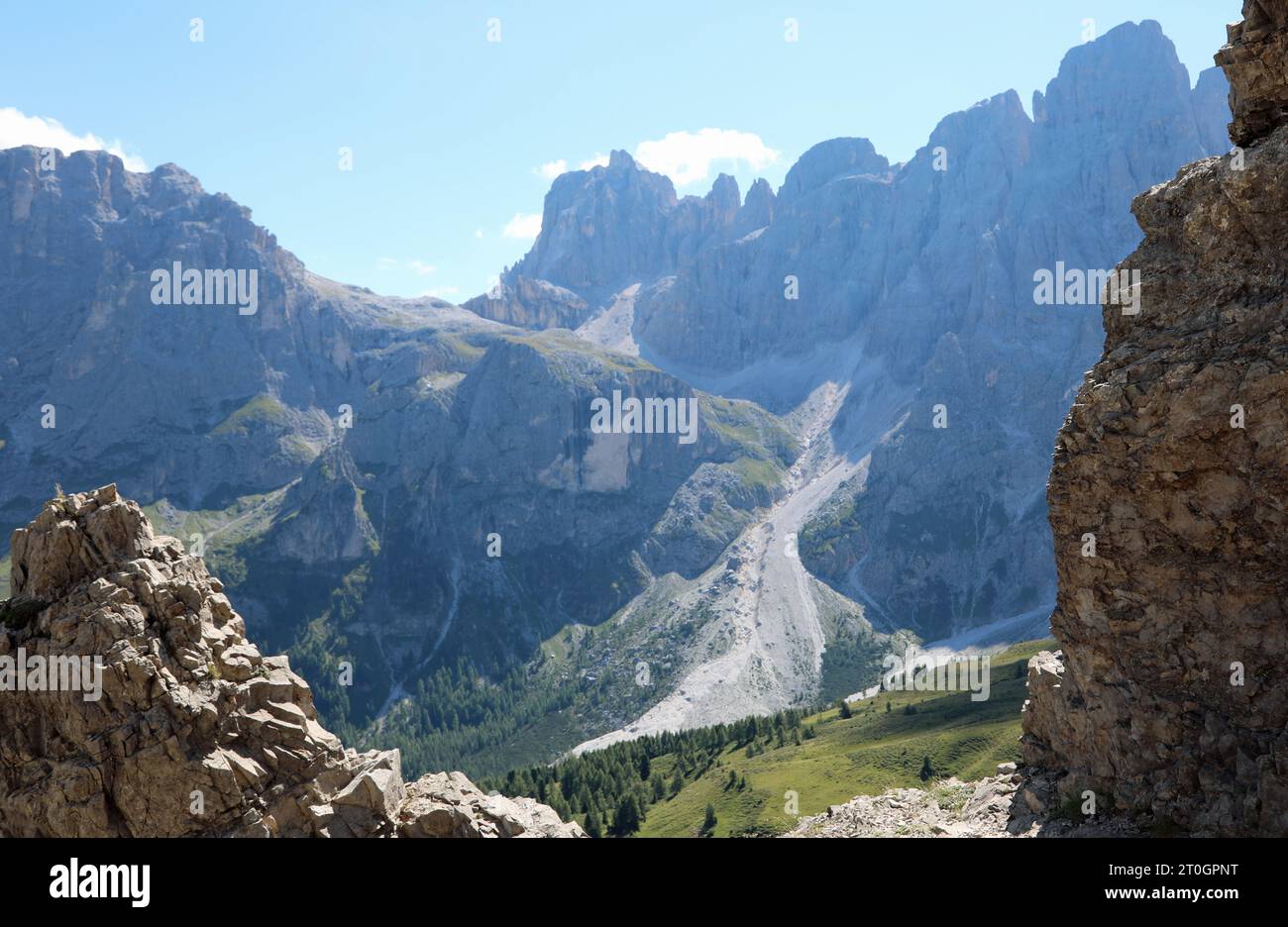 Panoramic Mountain View of European Alps in Summer in North ITALY Stock ...