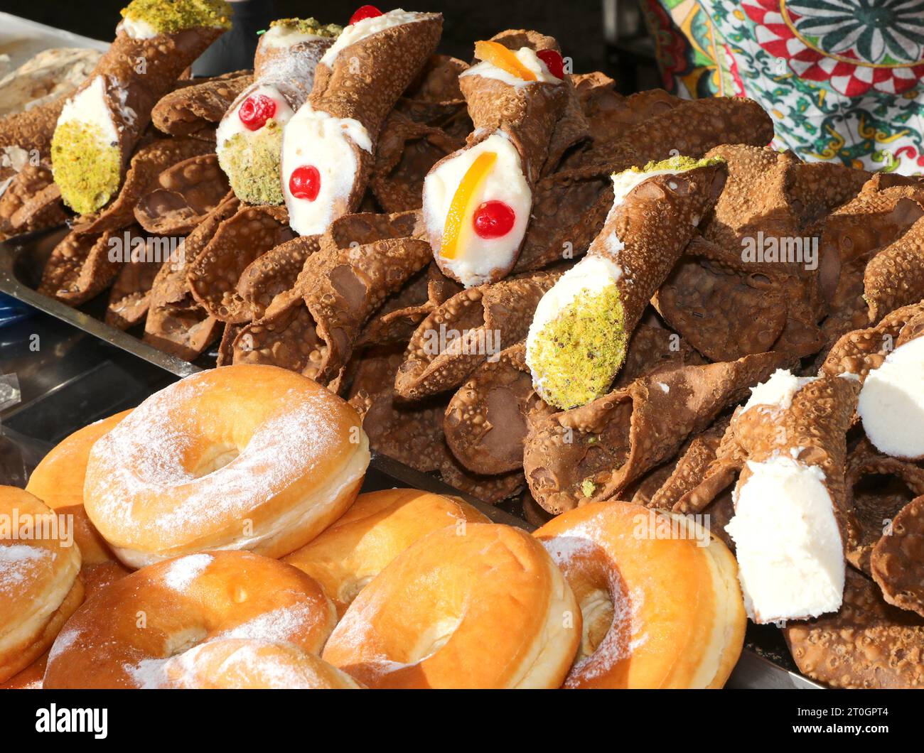 Sicilian cannoli the typical dessert of the Sicily region in southern ...