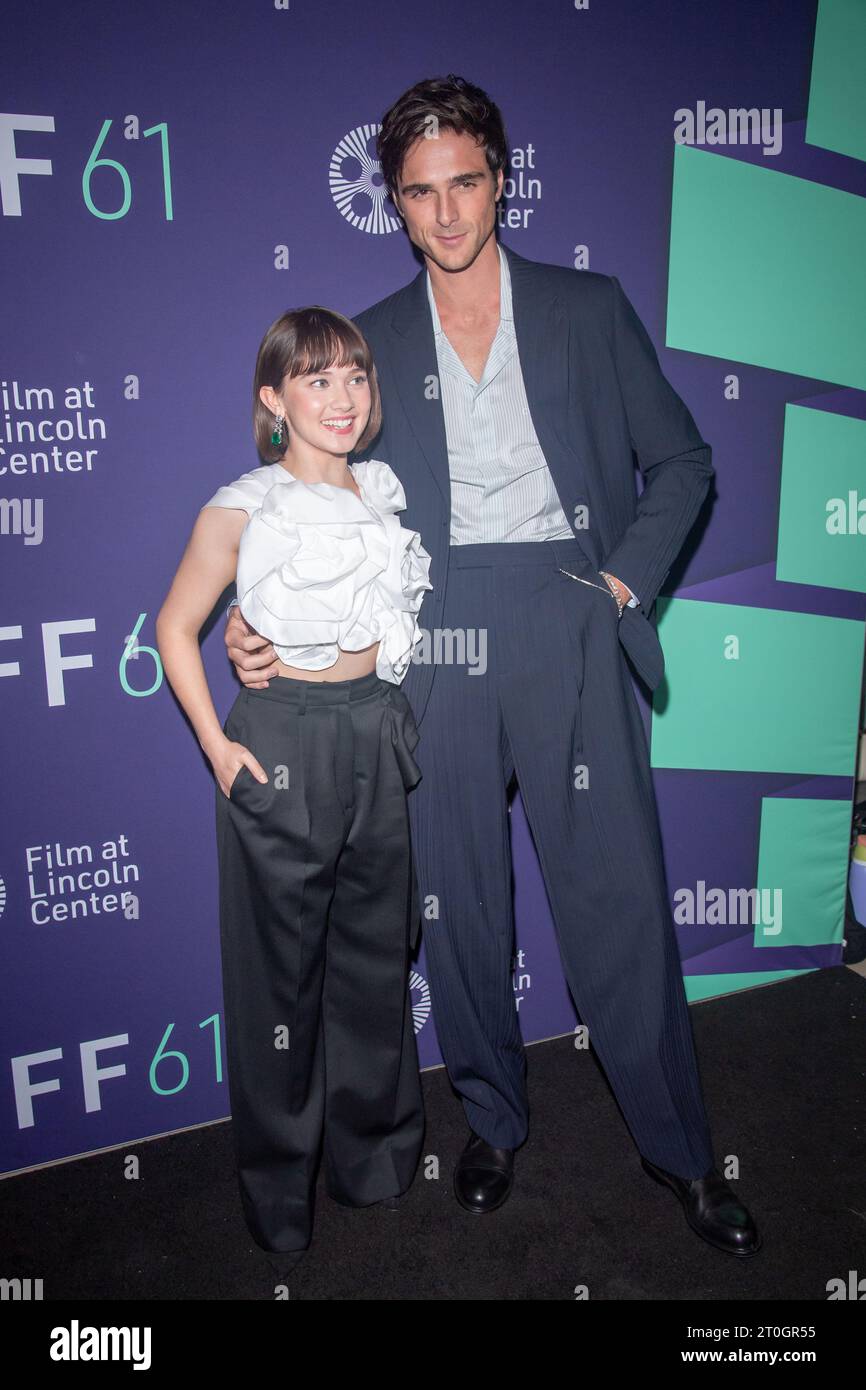 New York, United States. 06th Oct, 2023. Cailee Spaeny and Jacob Elordi ...