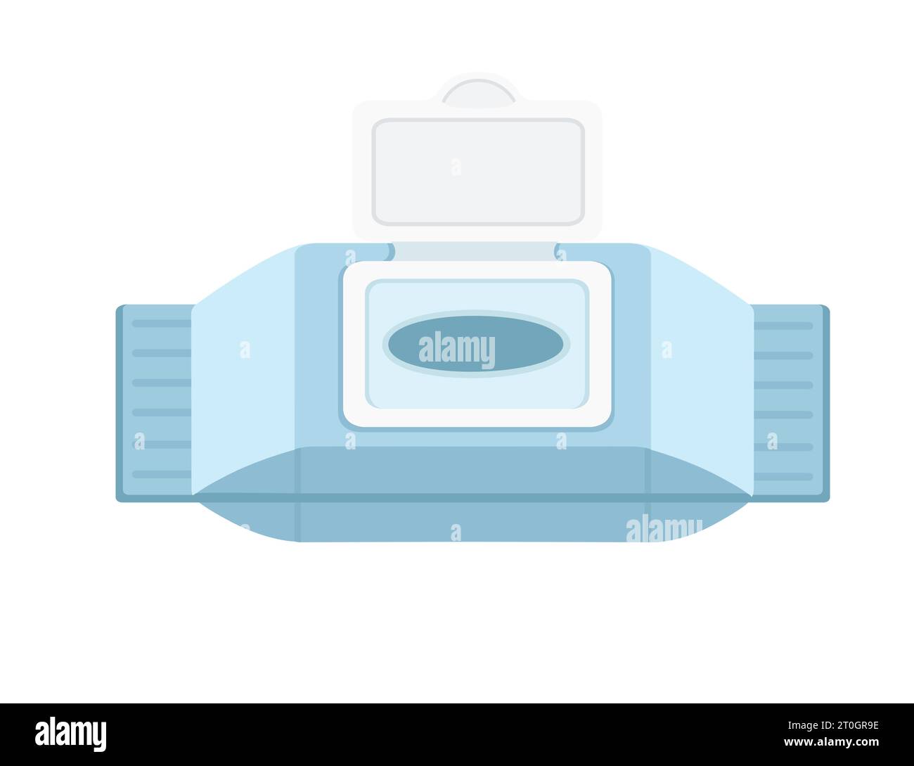 Wet cleaning wipes in plastic package with plastic cap vector ...
