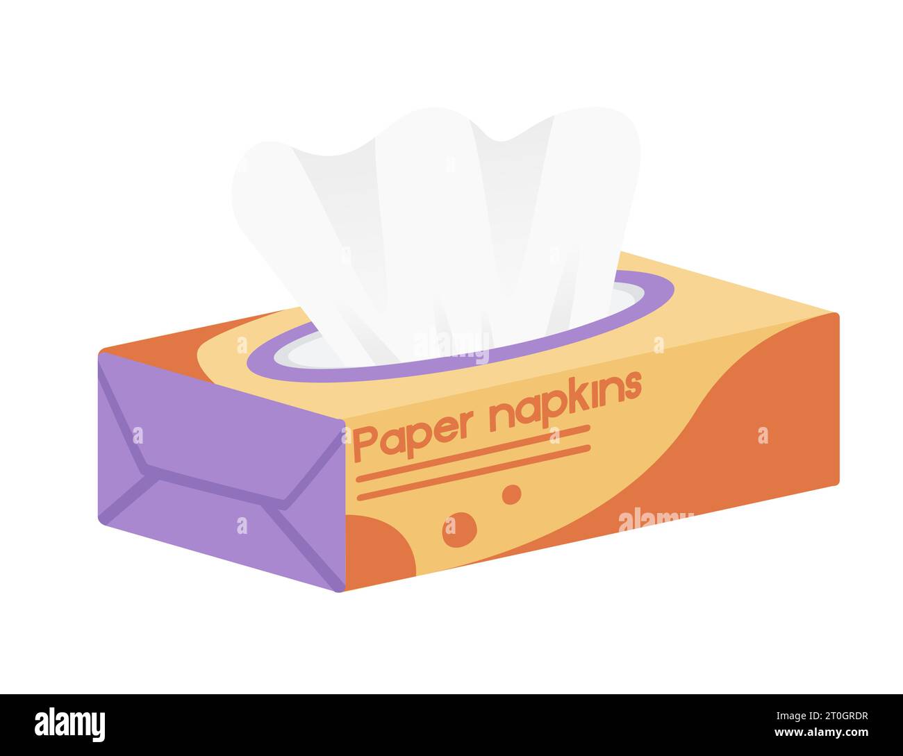 Box of white paper tissue or disposable napkin vector illustration ...