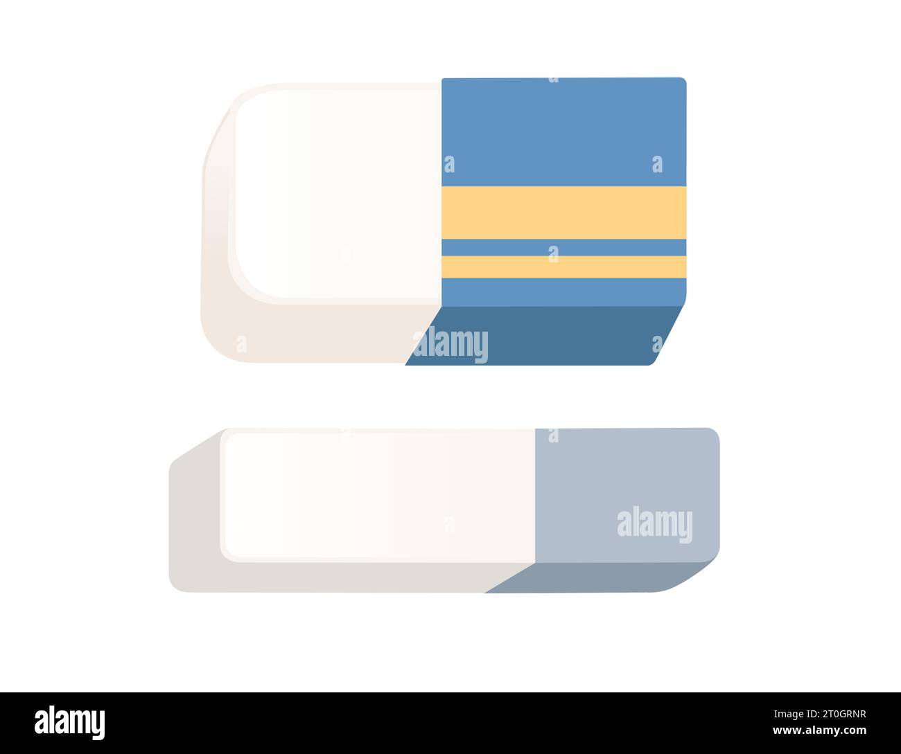 Set of two simple eraser vector illustration isolated on white ... Set of two simple eraser vector illustration isolated on white ...