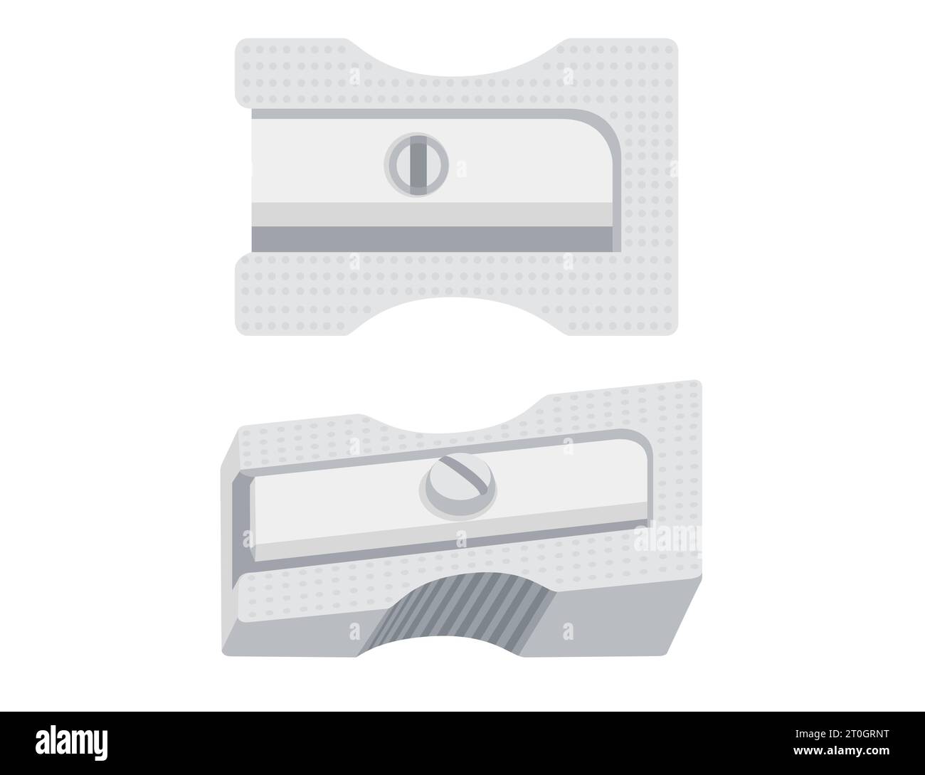 Steel pencil sharpener vector illustration isolated on white background ...