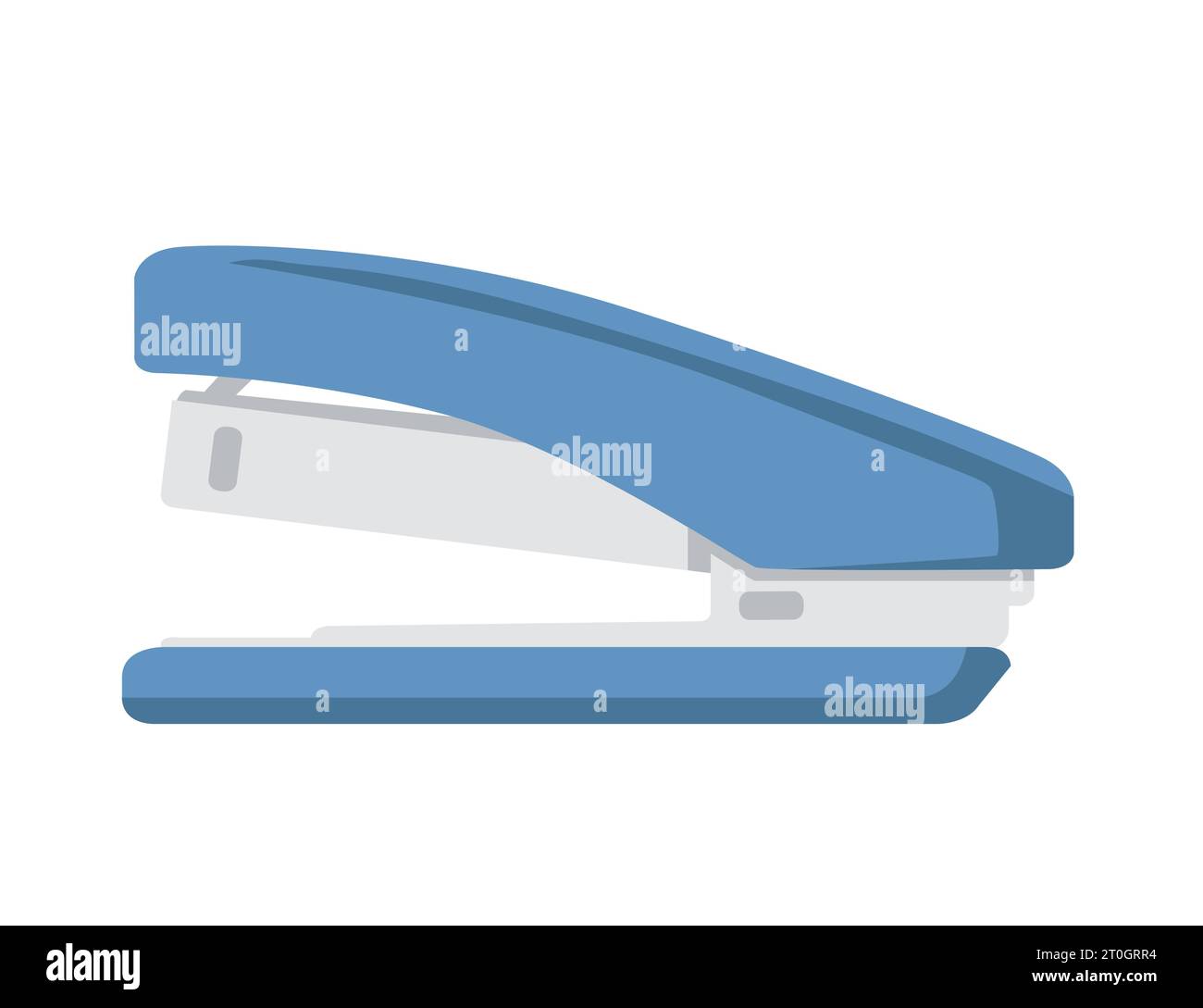 Blue color stapler office supply vector illustration isolated on white ...