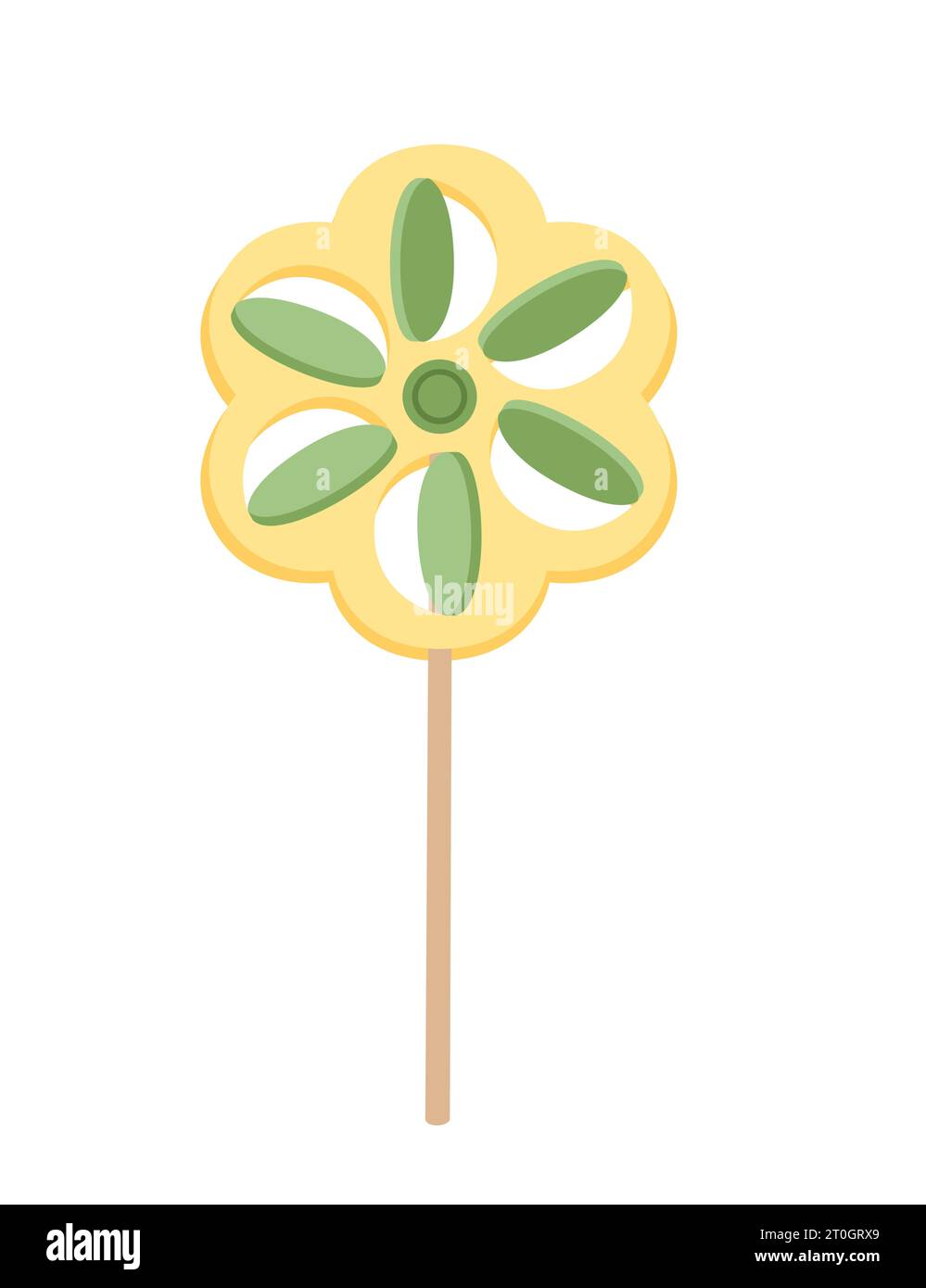 Colorful pinwheel simple hand toy with wind fan vector illustration ...