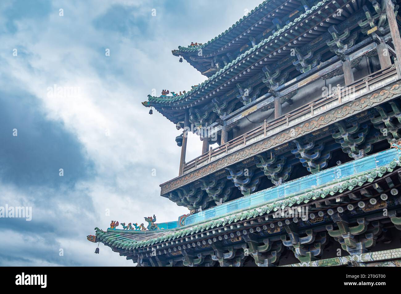 top part of a traditional Chinese temple Stock Photo - Alamy