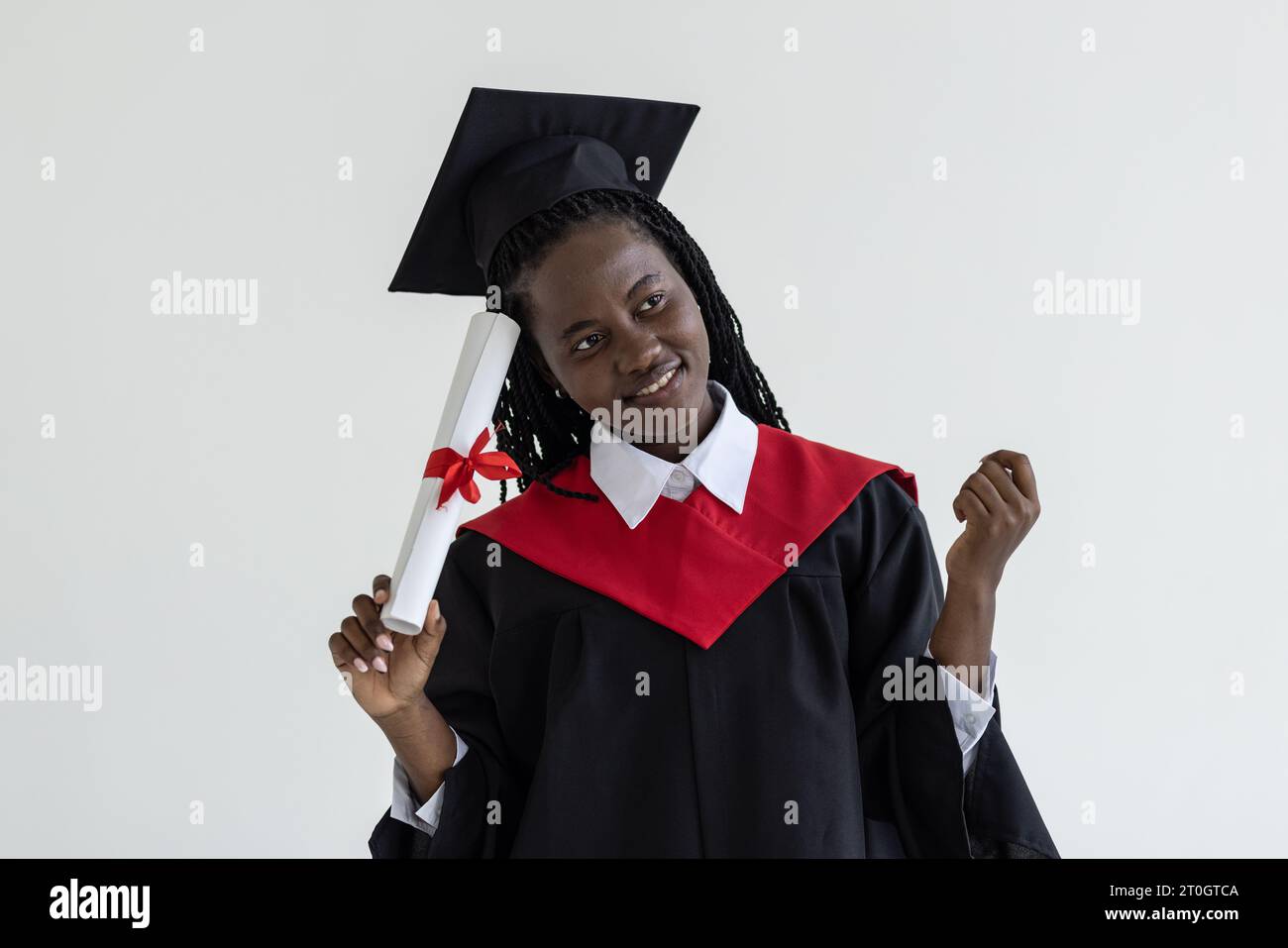 African american girl in graduation hi-res stock photography and images ...