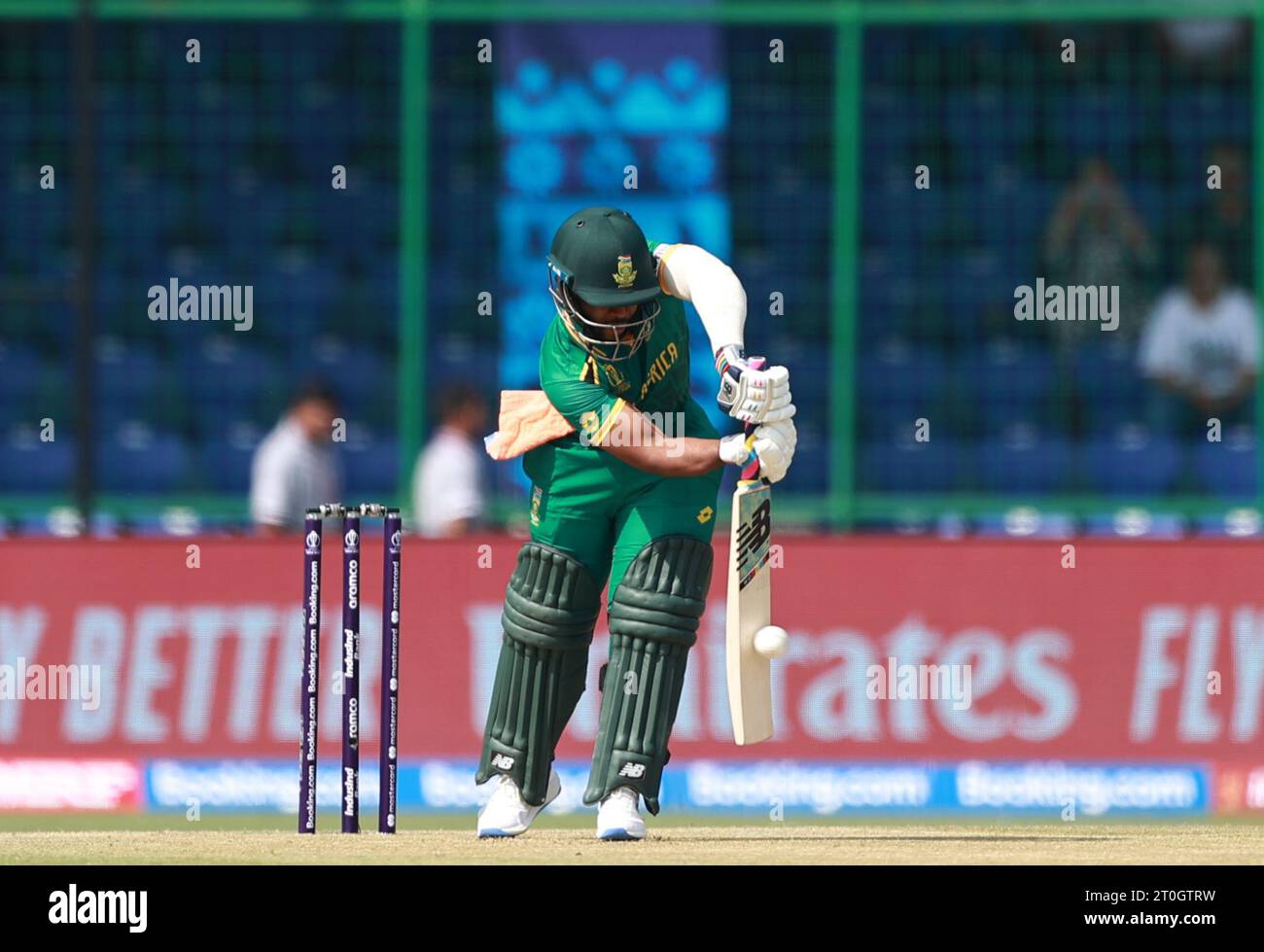New Delhi, Delhi, India. 7th Oct, 2023. Temba Bavuma of South Africa ...
