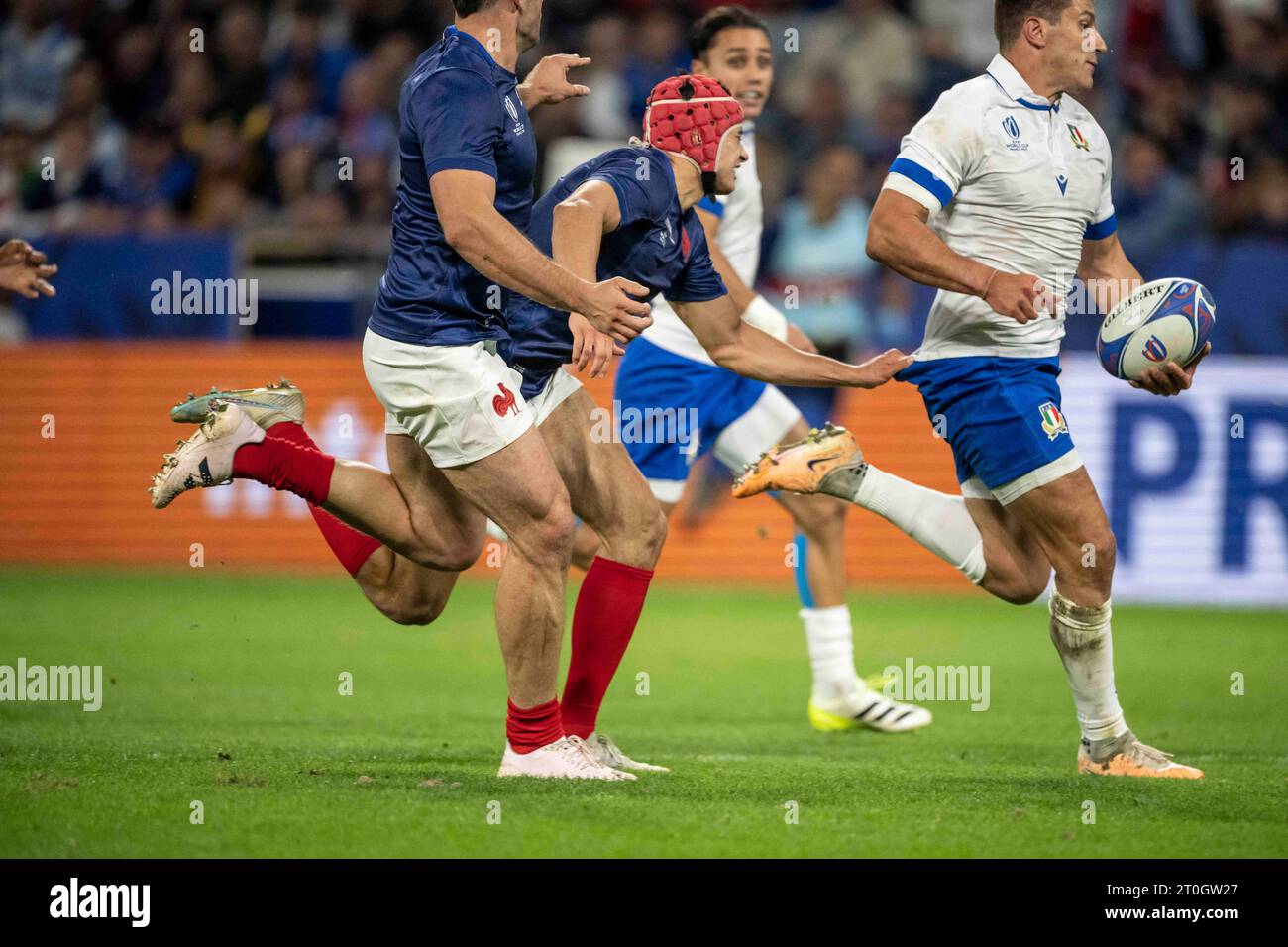 Louis Bielle Biarrey during the Rugby World Cup Pool A match between ...