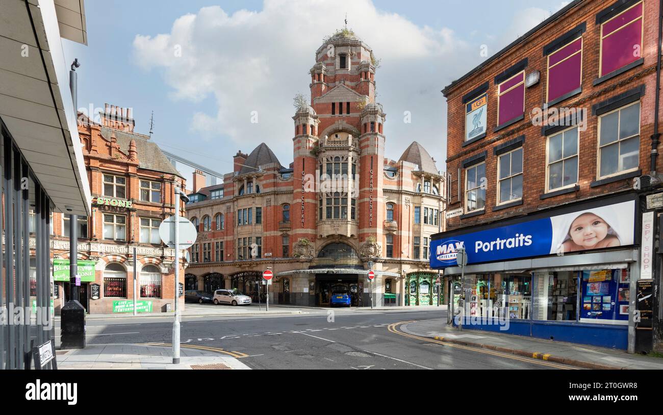 Liverpool, united kingdom May, 16, 2023 Grand Central Hall, People walk ...