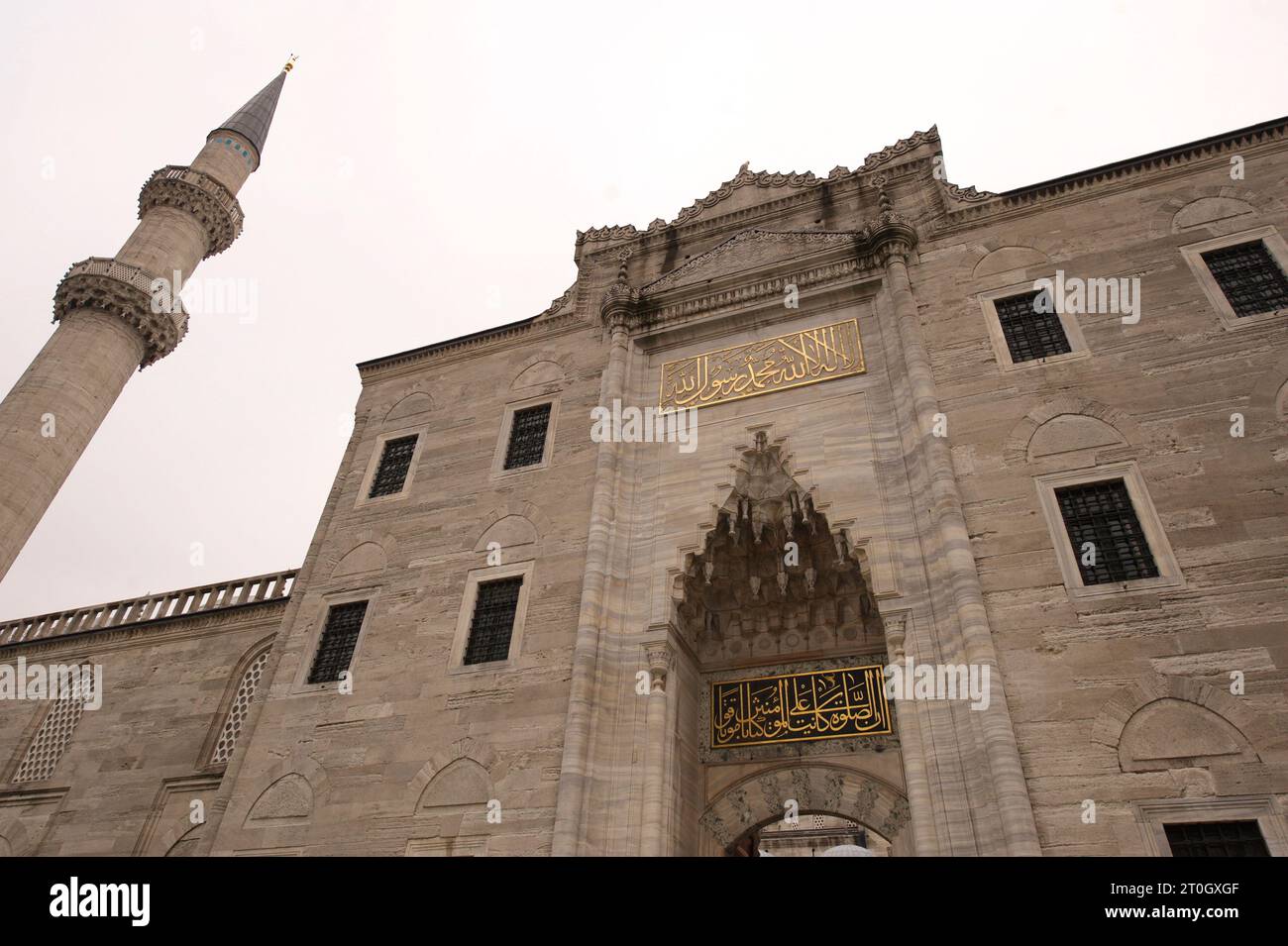 Istanbul, Türkiye. The Süleymaniye Mosque (Süleymaniye Camii). Marble ...