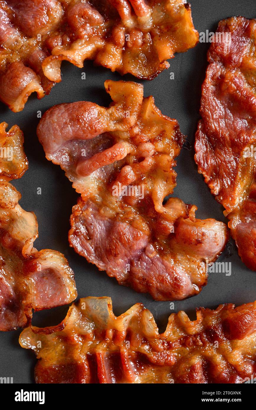 Bacon top view hi-res stock photography and images - Alamy