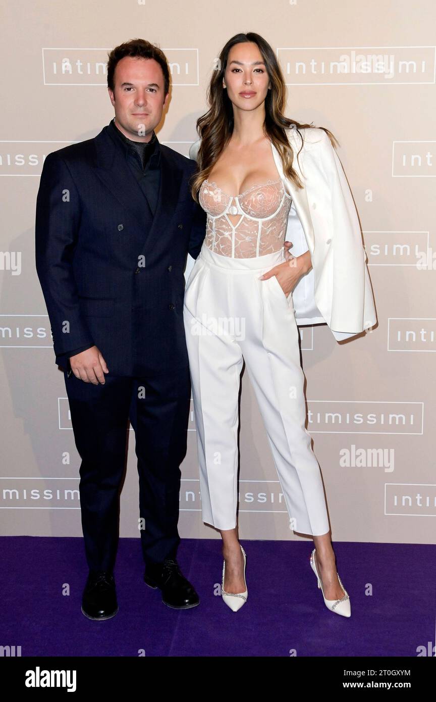Matteo Veronesi und Renata Sakamoto bei der Ankunft zum exklusiven Intimissimi Dinner Event im ...