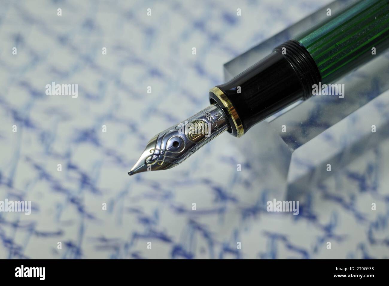 Itterbeck, Germany Oct 3 2023 Pelikan Souveraen M600 Fountain Pen. A ...