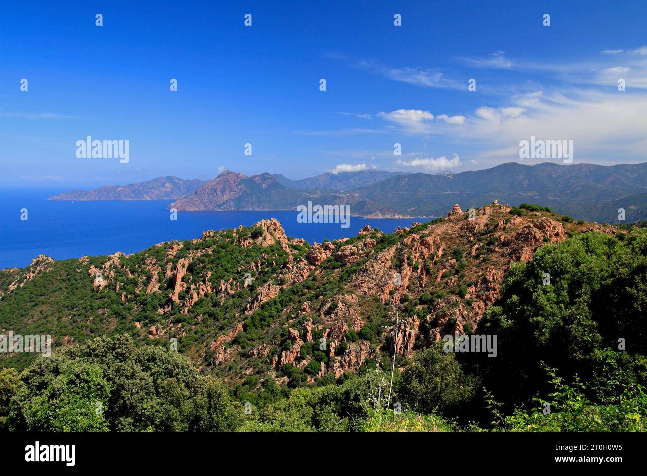 The Calanches de Piana in the Gulf of Porto. Corsica, France Stock ...