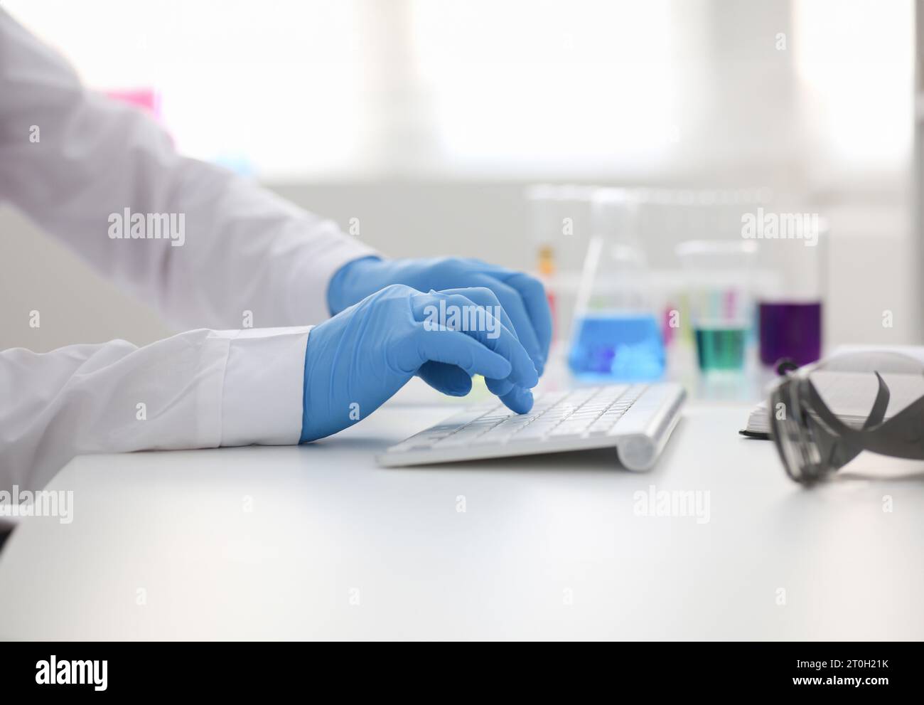 Employee chemical laboratory teacher Stock Photo - Alamy