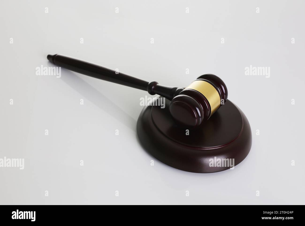 Judge hammer with stand isolated white background Stock Photo - Alamy