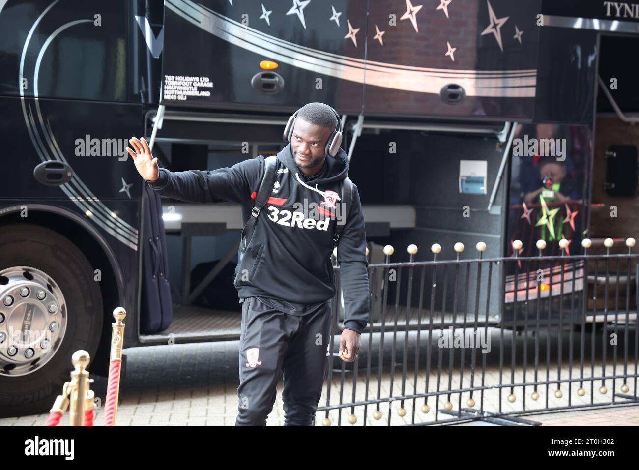 Emmanuel Latte Lath of Middlesbrough arrives ahead of the Sky Bet ...