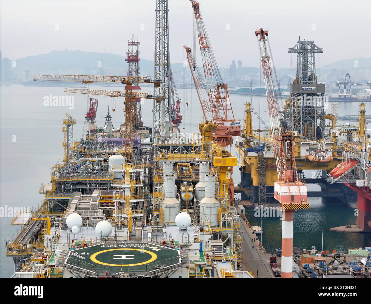 YANTAI, CHINA - OCTOBER 7, 2023 - Multiple types of marine engineering ...