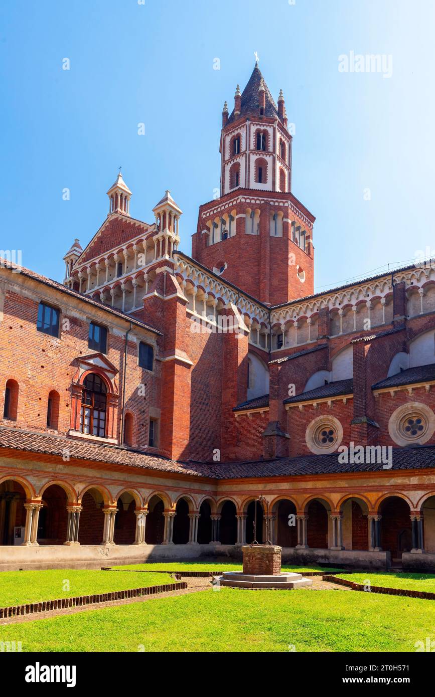 The cloister of the monastery with the original small columns – in ...