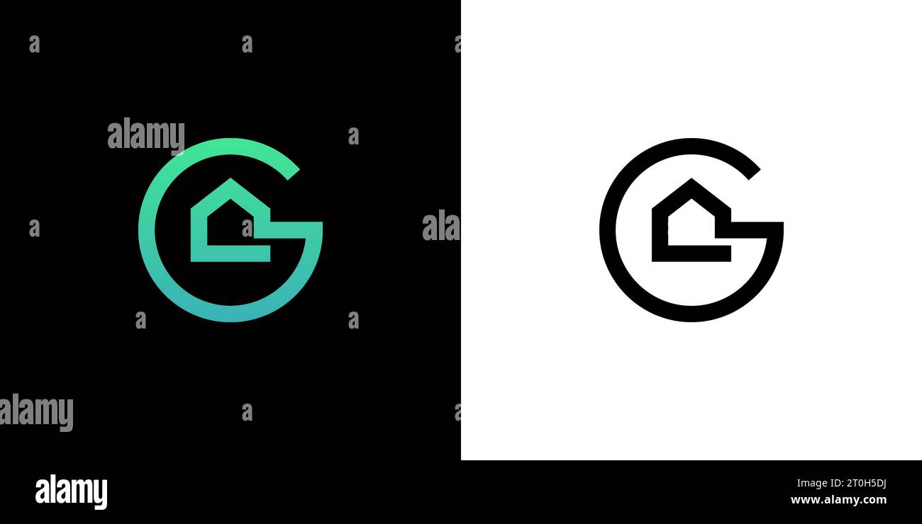 Letter G home logo, Initial G home logo, Letter G house logo, Real ...