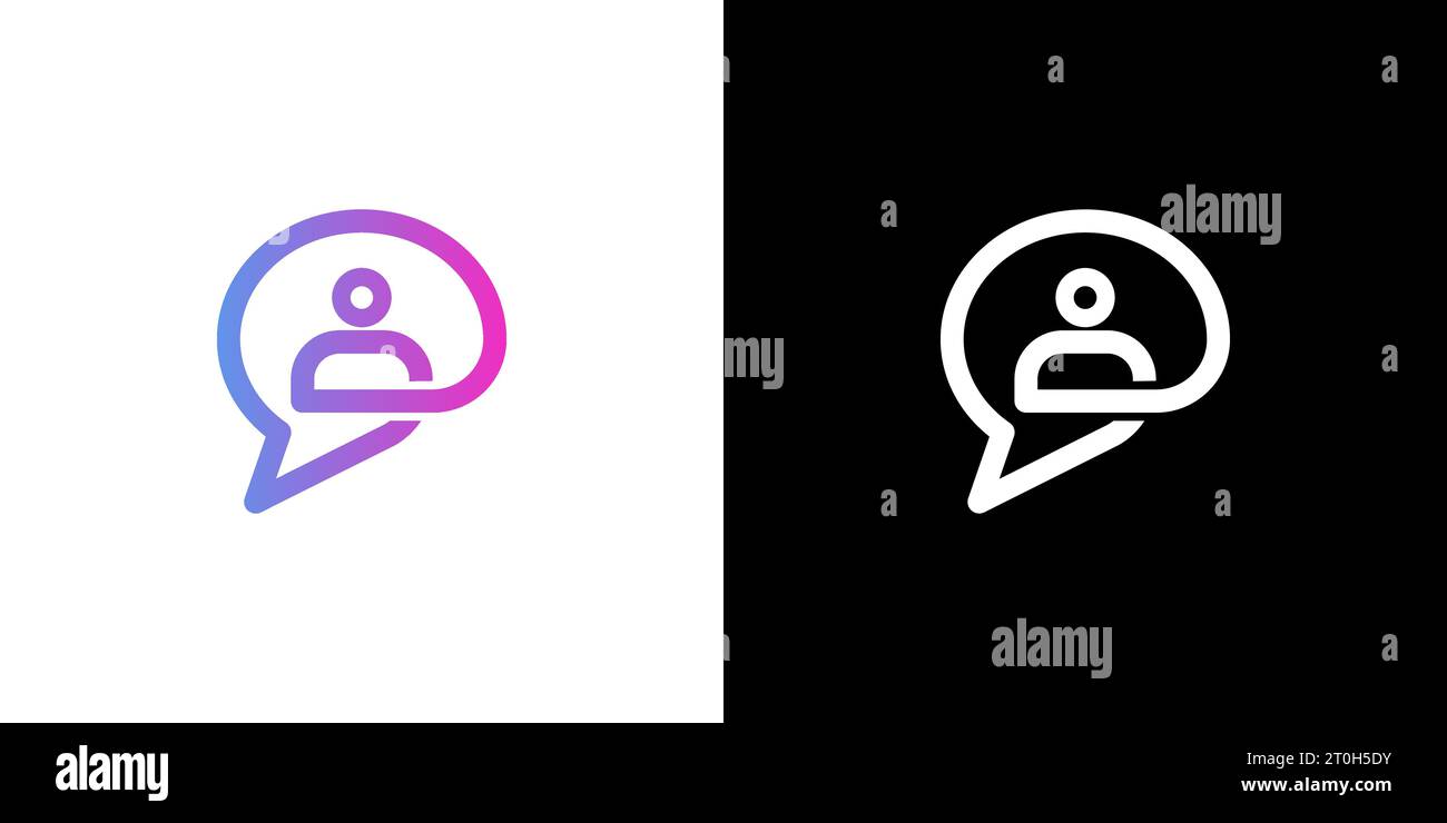 Chat people logo Design, Talk people logo, Chat person logo, icon ...