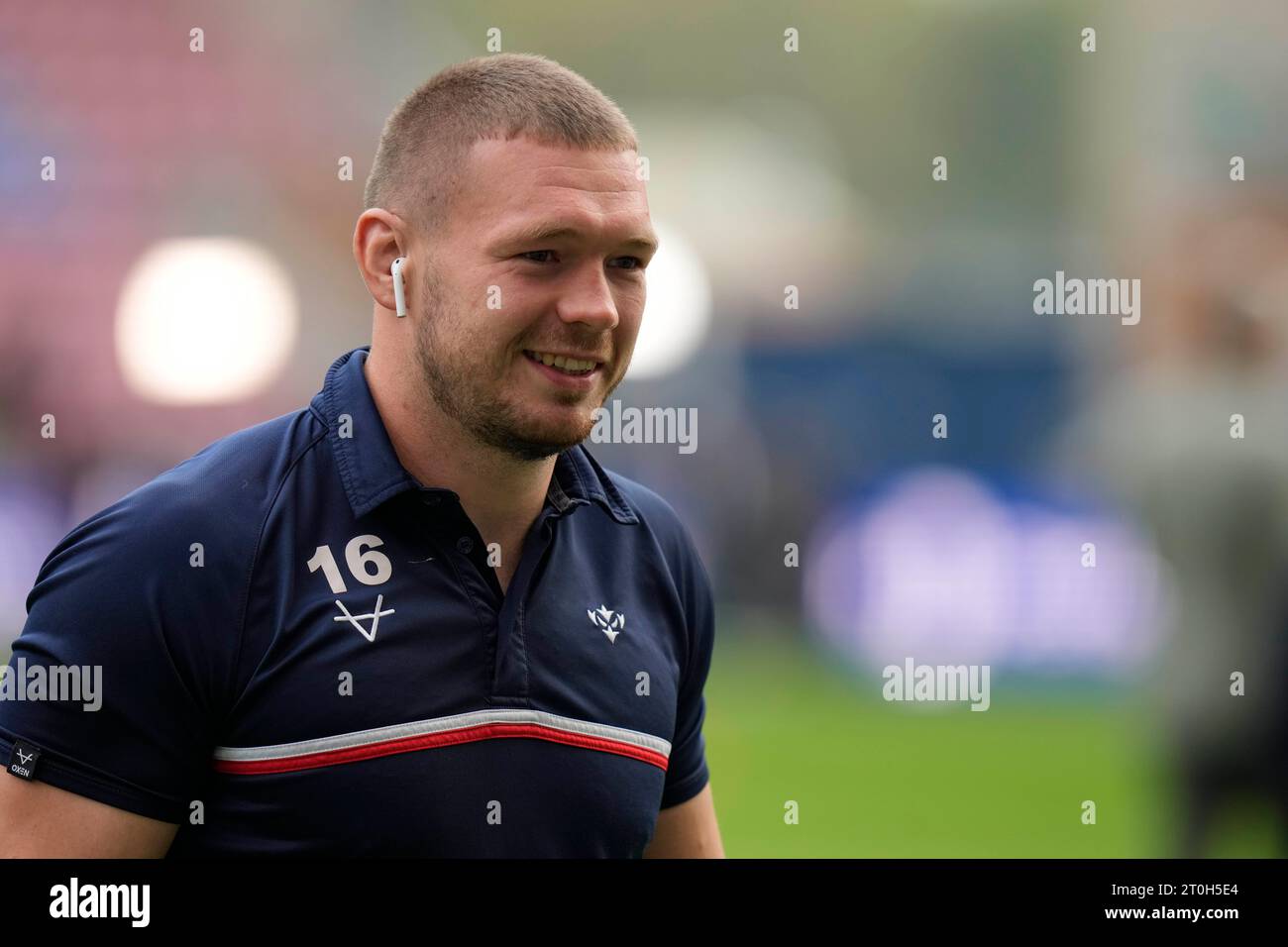 James Batchelor #16 of Hull KR inspects the pitch before the Betfred ...