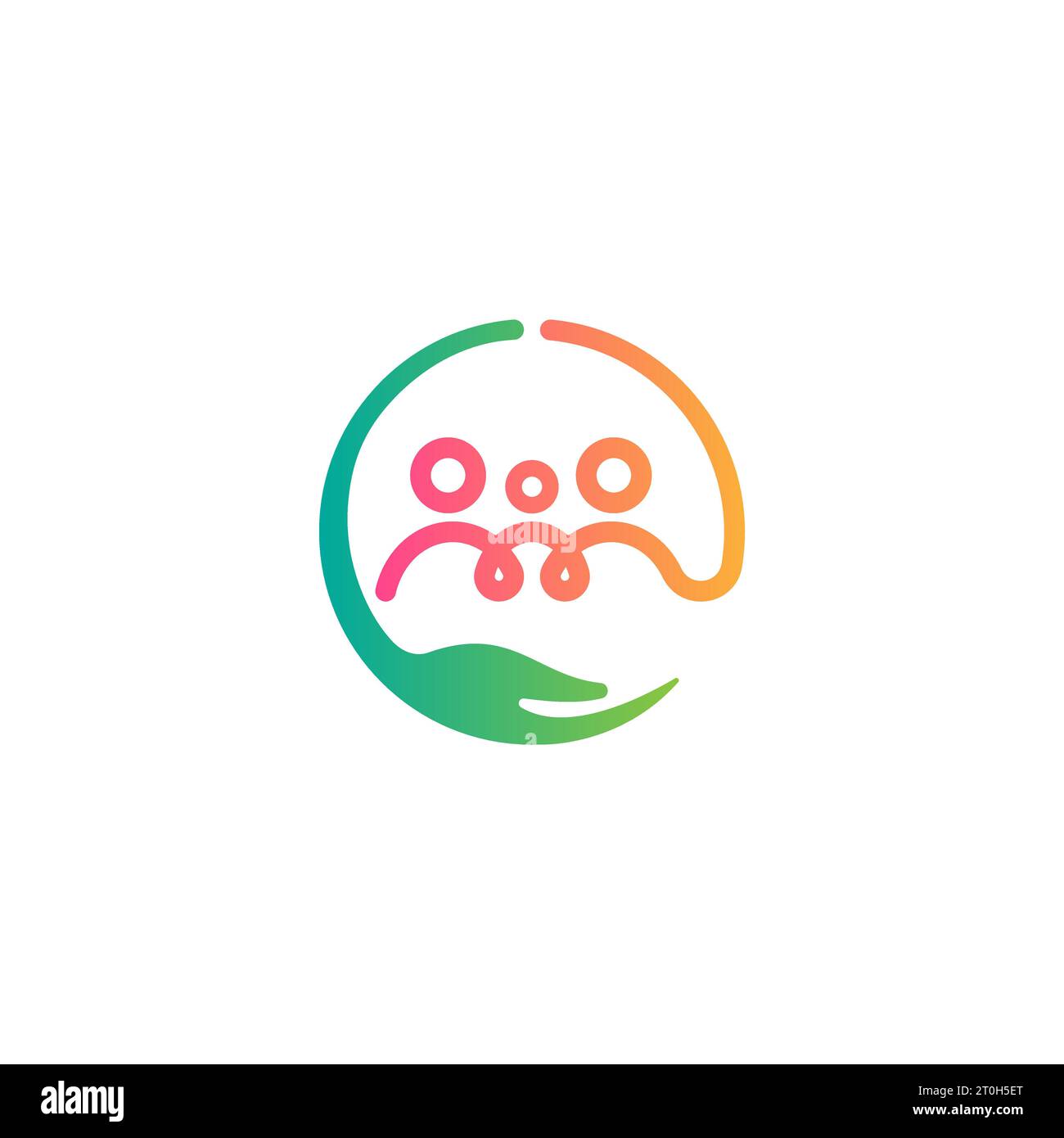 People Care Logo, Family Care Logo, Human Icon with Hands Symbol, Icon ...