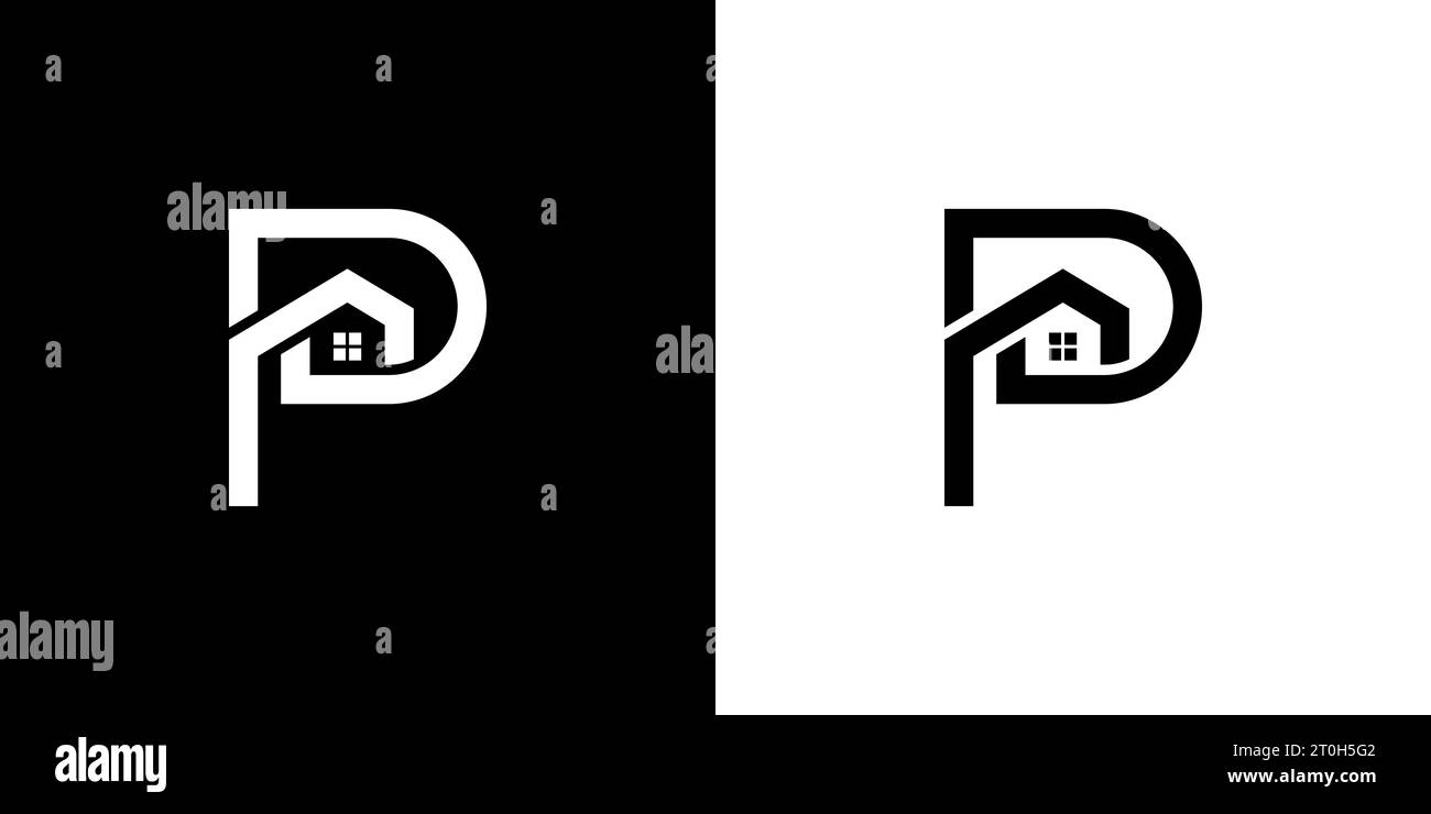 Letter P Home Logo, Initial P home Logo, Letter P house Logo, Real ...
