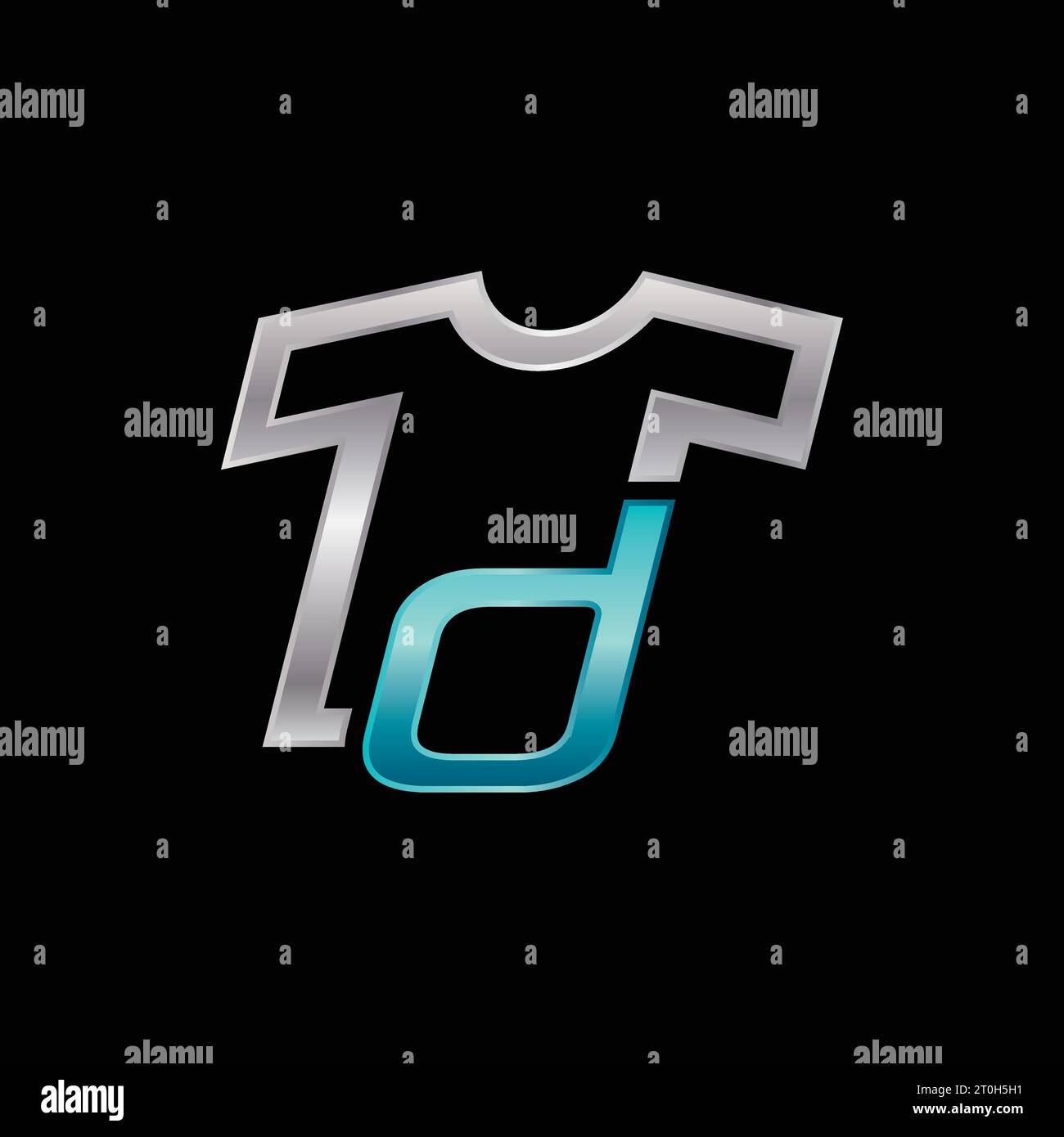 Letter d t-shirt logo design, modern, unique, Icon, Vector Stock Vector ...