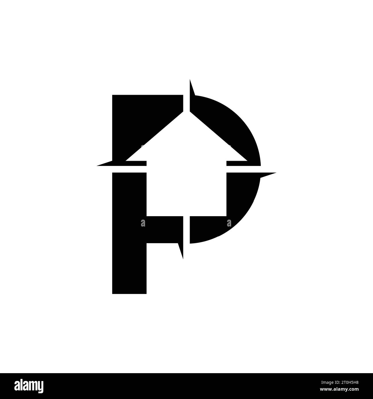 P Home Logo, Initial P home Logo, Letter P house Logo, Real Estate ...