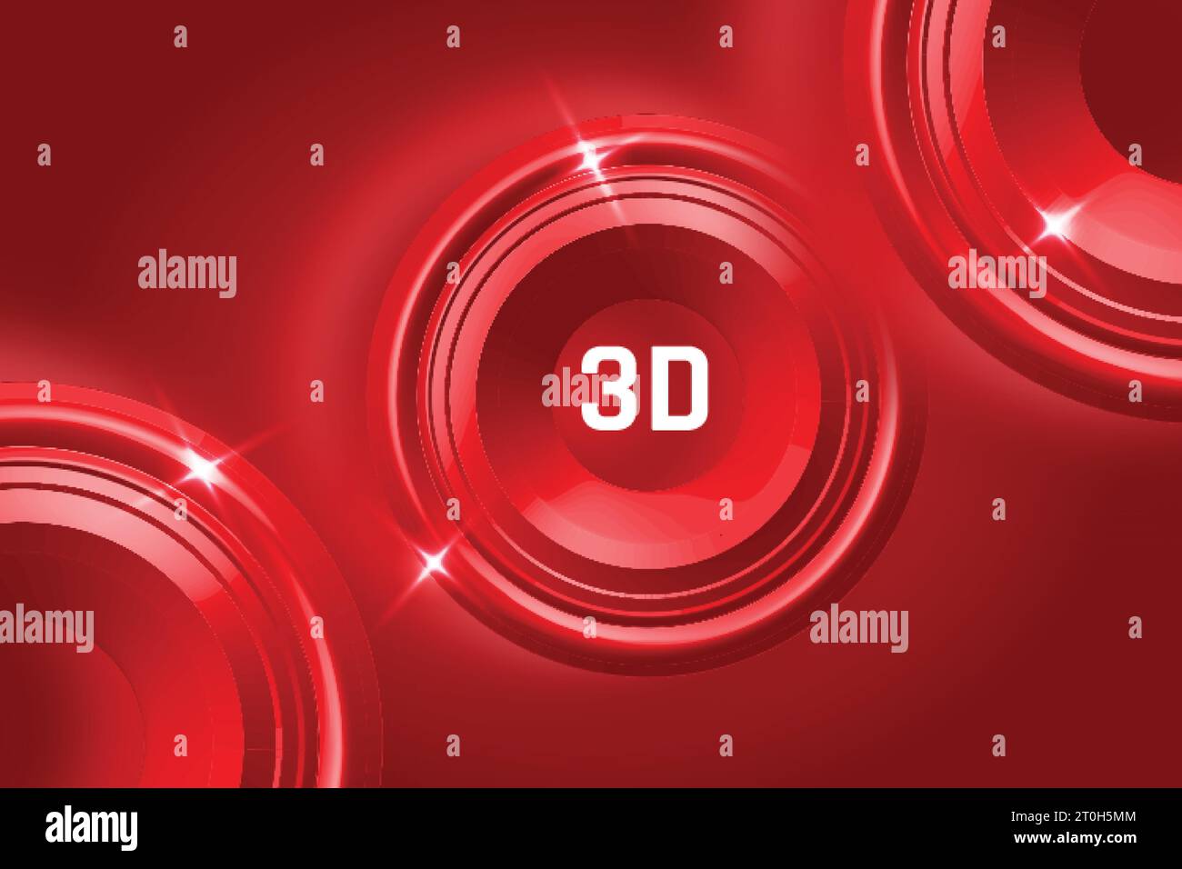 contemporary 3d style circle gradient red color background design ...
