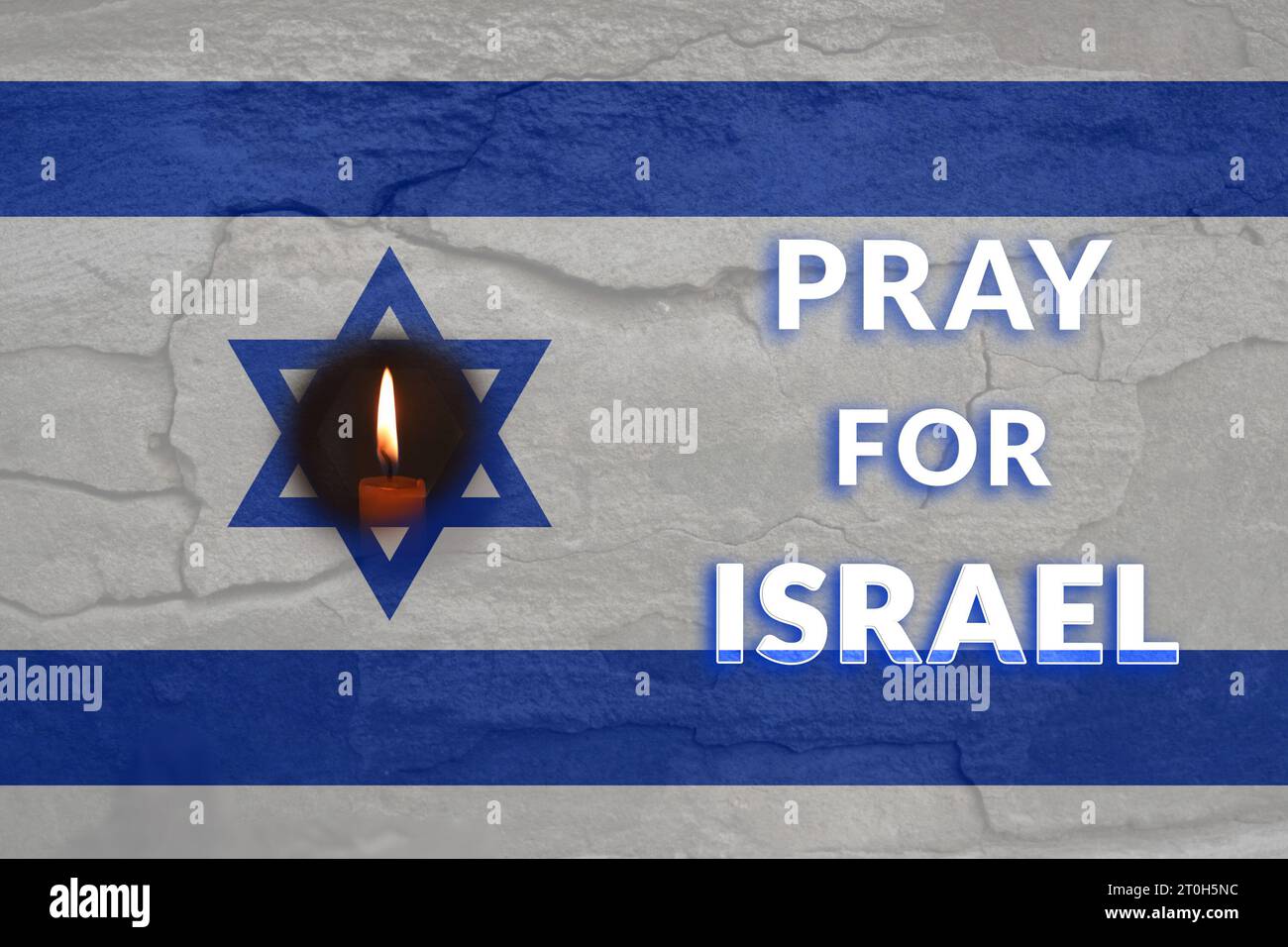 Pray for Israel. Banner for design. Text. Palestine Israel war. Candle ...
