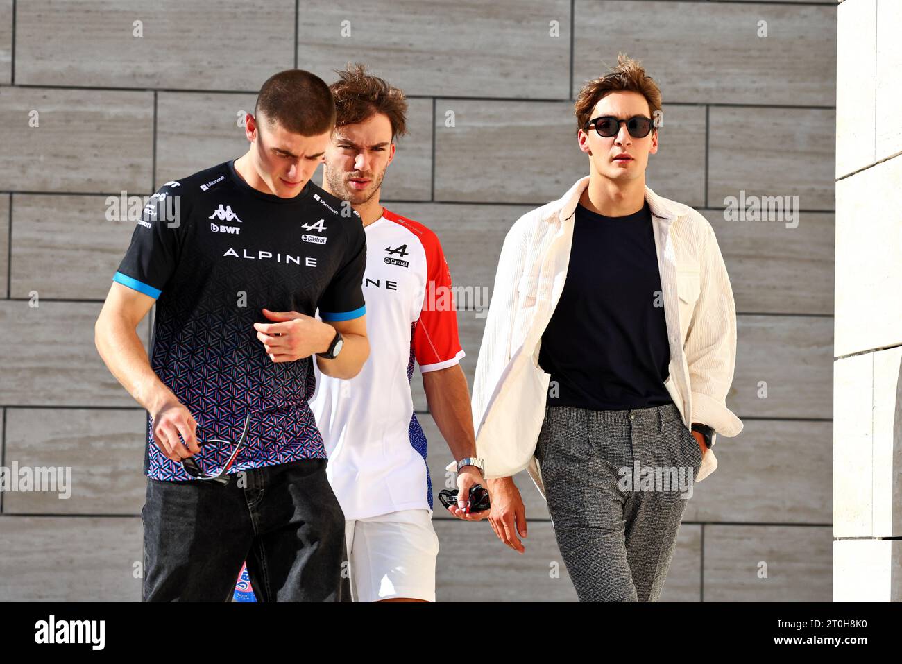 Doha, Qatar. 07th Oct, 2023. (L to R): Jack Doohan (AUS) Alpine F1 Team Reserve Driver; Pierre ...