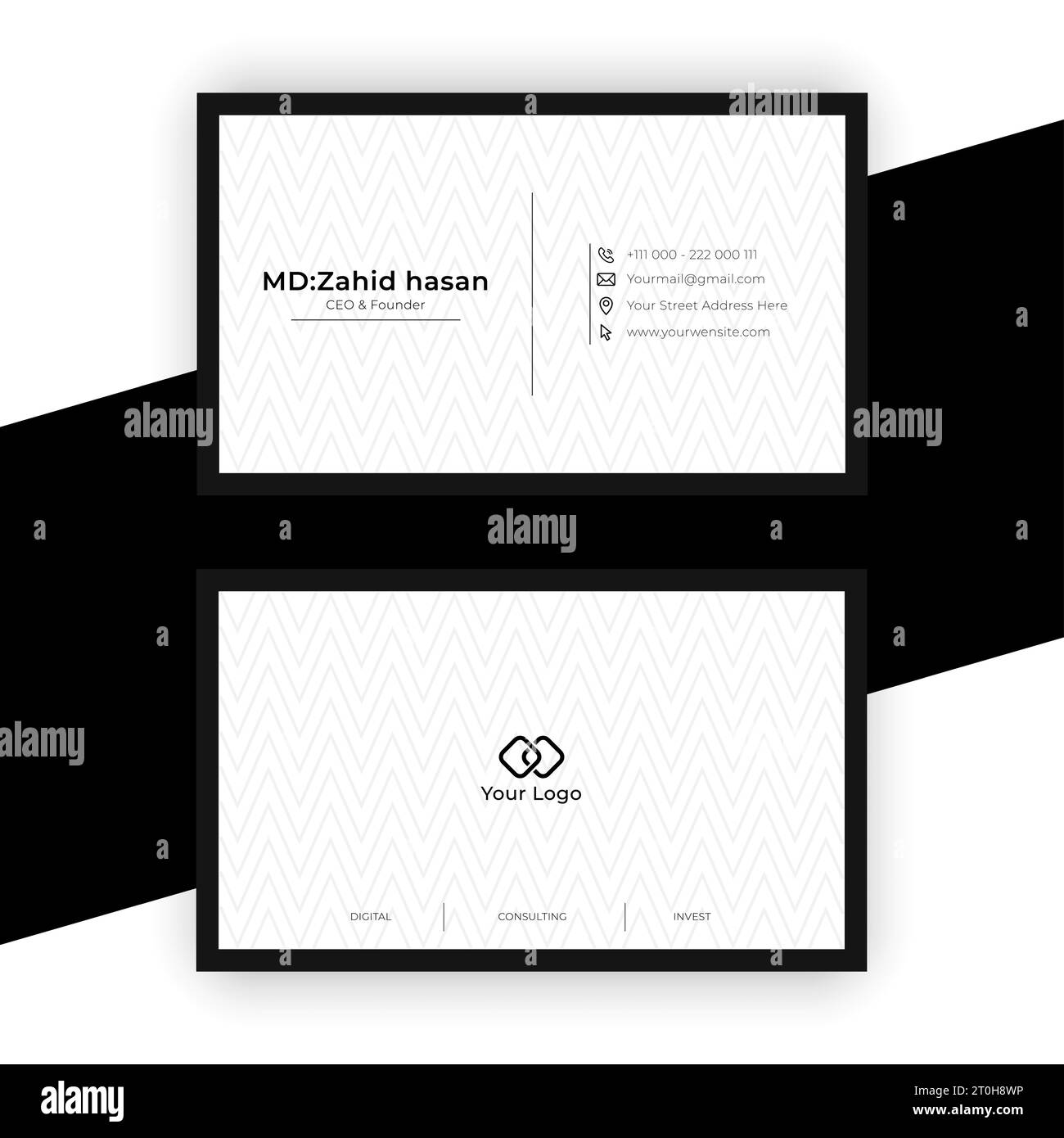 Business Card Template Design Creative Business Design Make Simple ...