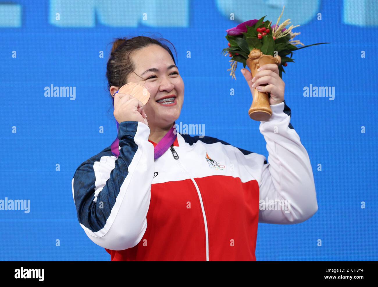 Hangzhou, China's Zhejiang Province. 7th Oct, 2023. Bronze medalist ...