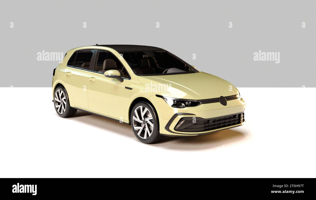 The luxury car fleet consists of generic, unbranded designs. Isolated ...