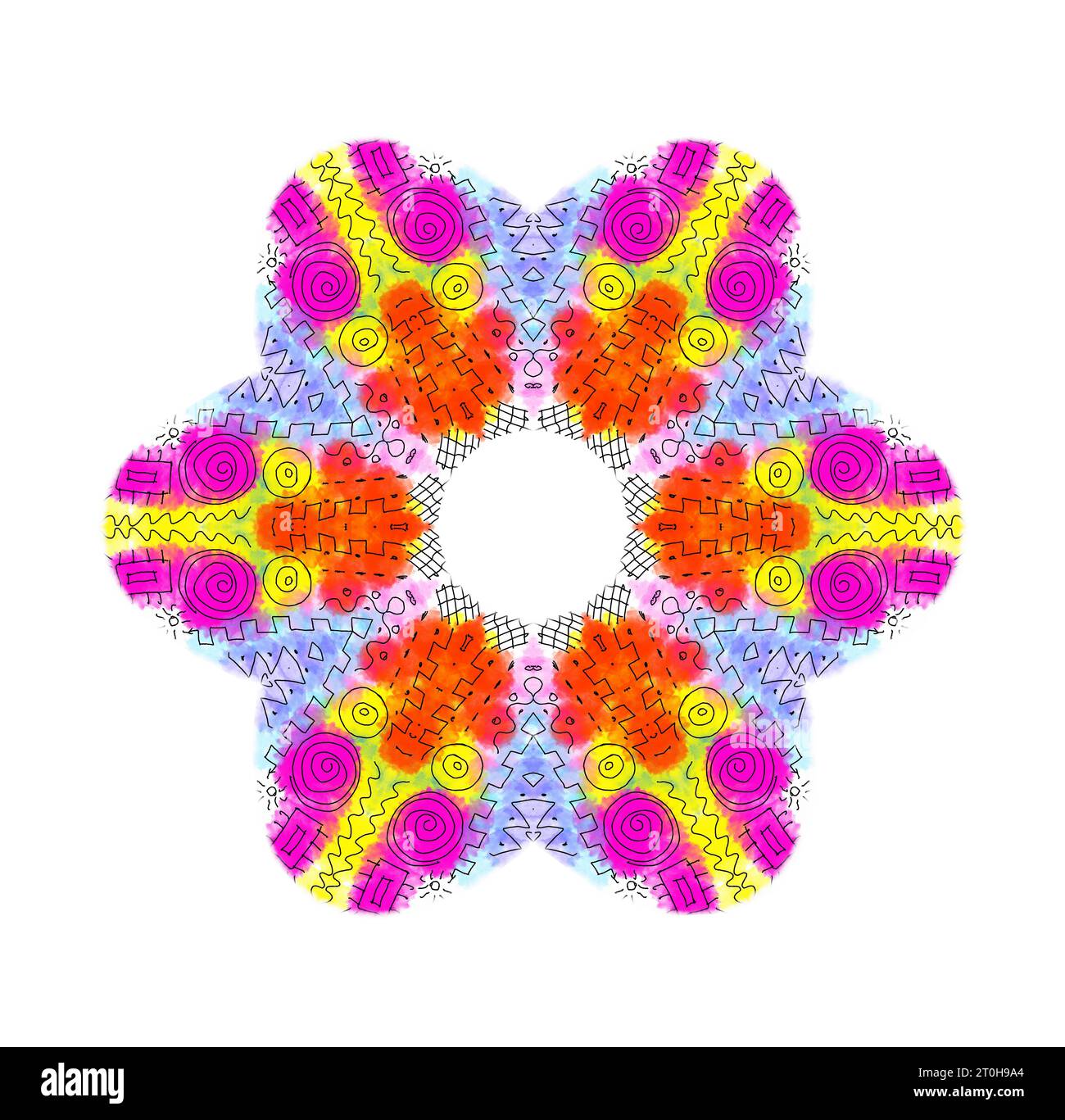 Abstract color shape on white background Stock Photo - Alamy