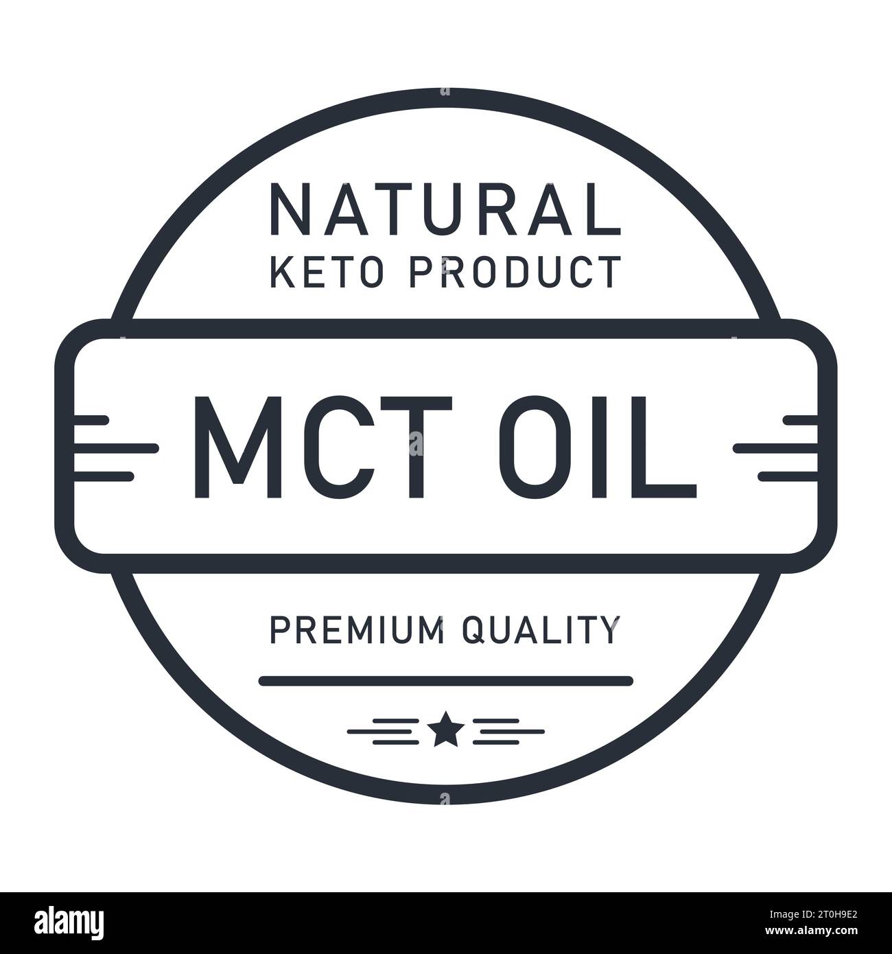 MCT Oil label, keto food additive stamp, mct triglycerides, vector Stock Vector Image & Art - Alamy
