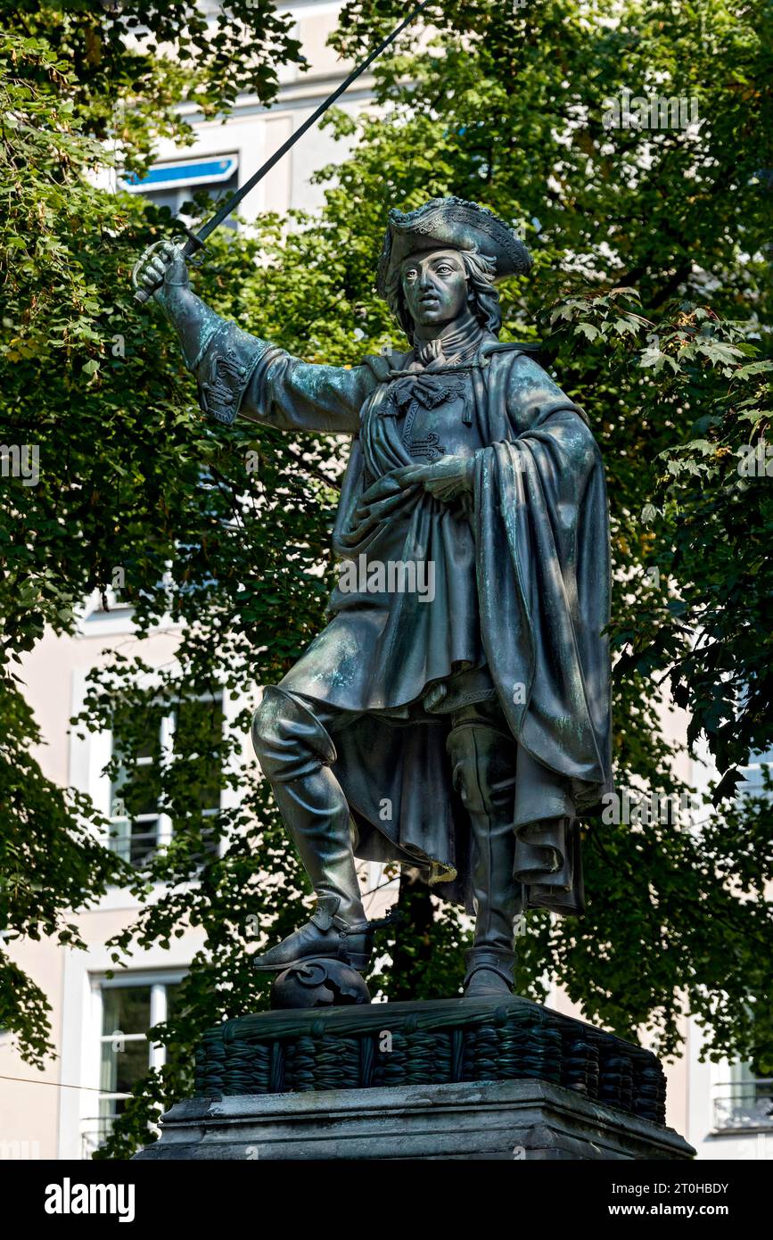 Monument to Elector Maximilian II. Emanuel of Bavaria, bronze statue by ...